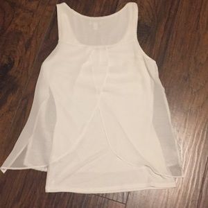 Express | Tops | Nwot White Sequin Layered Tank From Express | Poshmark